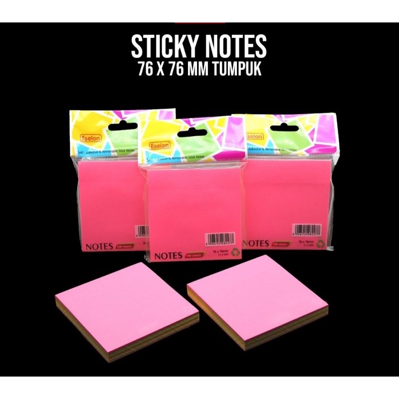 Jual Sticky Notes kotak 1 warna eselon / Sticky Notes Eselon / Sticky ...