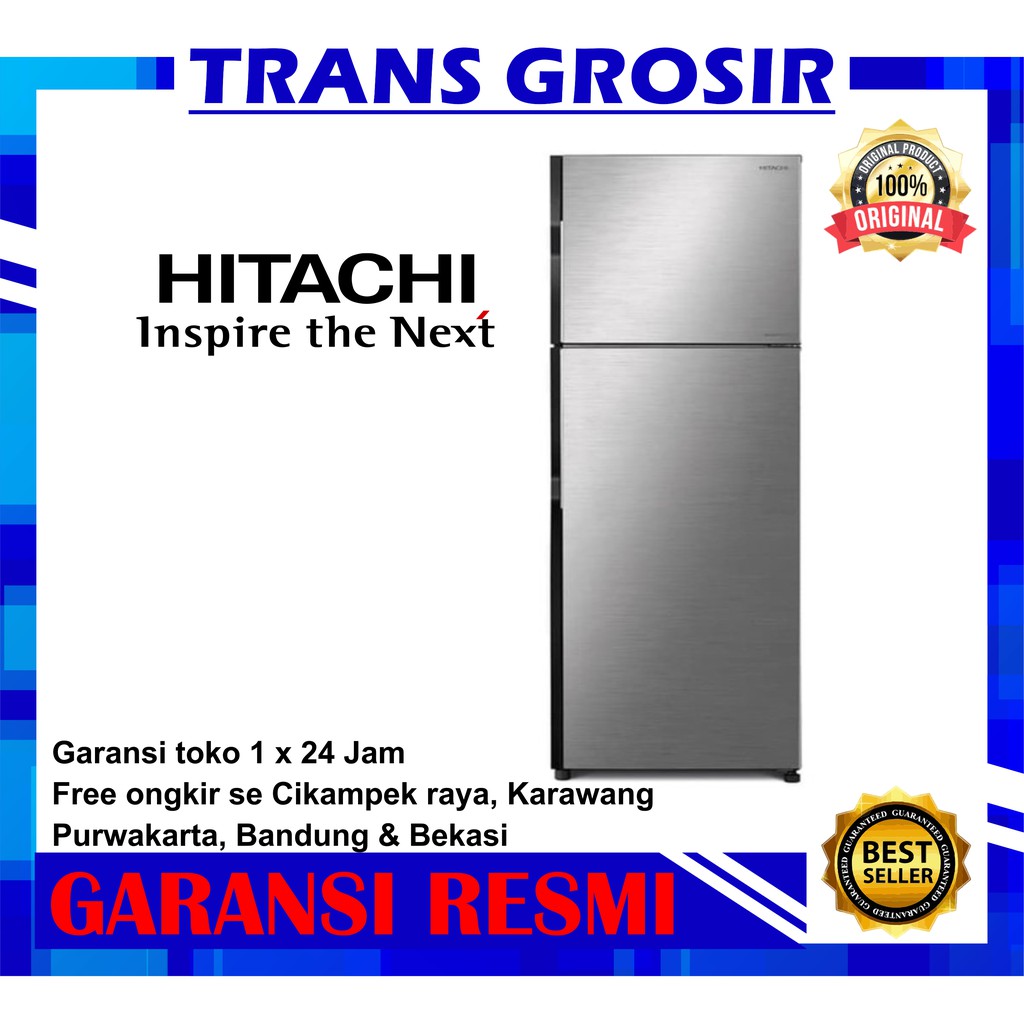 Jual KULKAS HITACHI R-H24PGD7 Brilliant Silver KULKAS HITACHI 2 PINTU | Shopee Indonesia