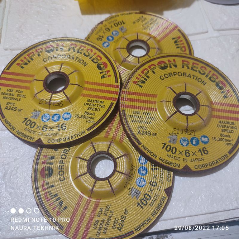 Jual batu garinda poles 4 inch resibon 100×6×16 batu poles | Shopee ...