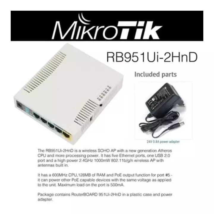Jual Mikrotik RB951Ui-2HnD Router Wireless | Shopee Indonesia