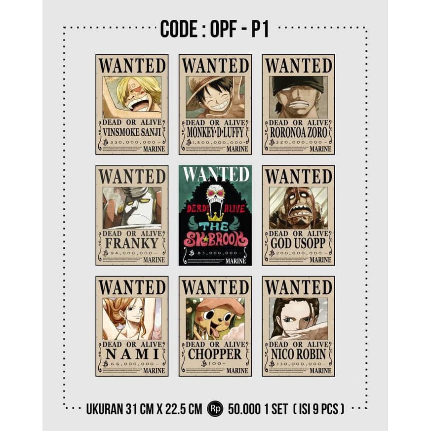 Jual Poster One Piece - Bounty Shp After Time Skip | Shopee Indonesia
