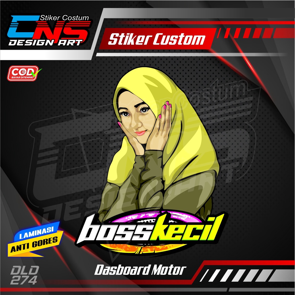 Jual Stiker Cewek Vector Boss Kecil ukuran 30x25 Bisa untuk Dasboard ...