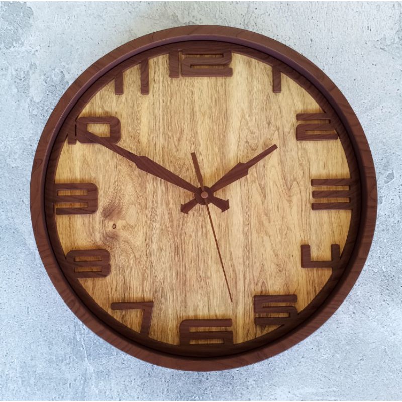 Jual Jam Dinding Wood Vintage Minimalis Klasik Classic Motif Kayu Kuno ...