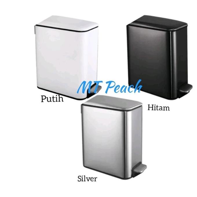 Jual TEMPAT SAMPAH / KRISBOW TEMPAT SAMPAH INJAK PEDAL SLIM SOFT CLOSE 5L TONG SAMPAH SLIM NON ...