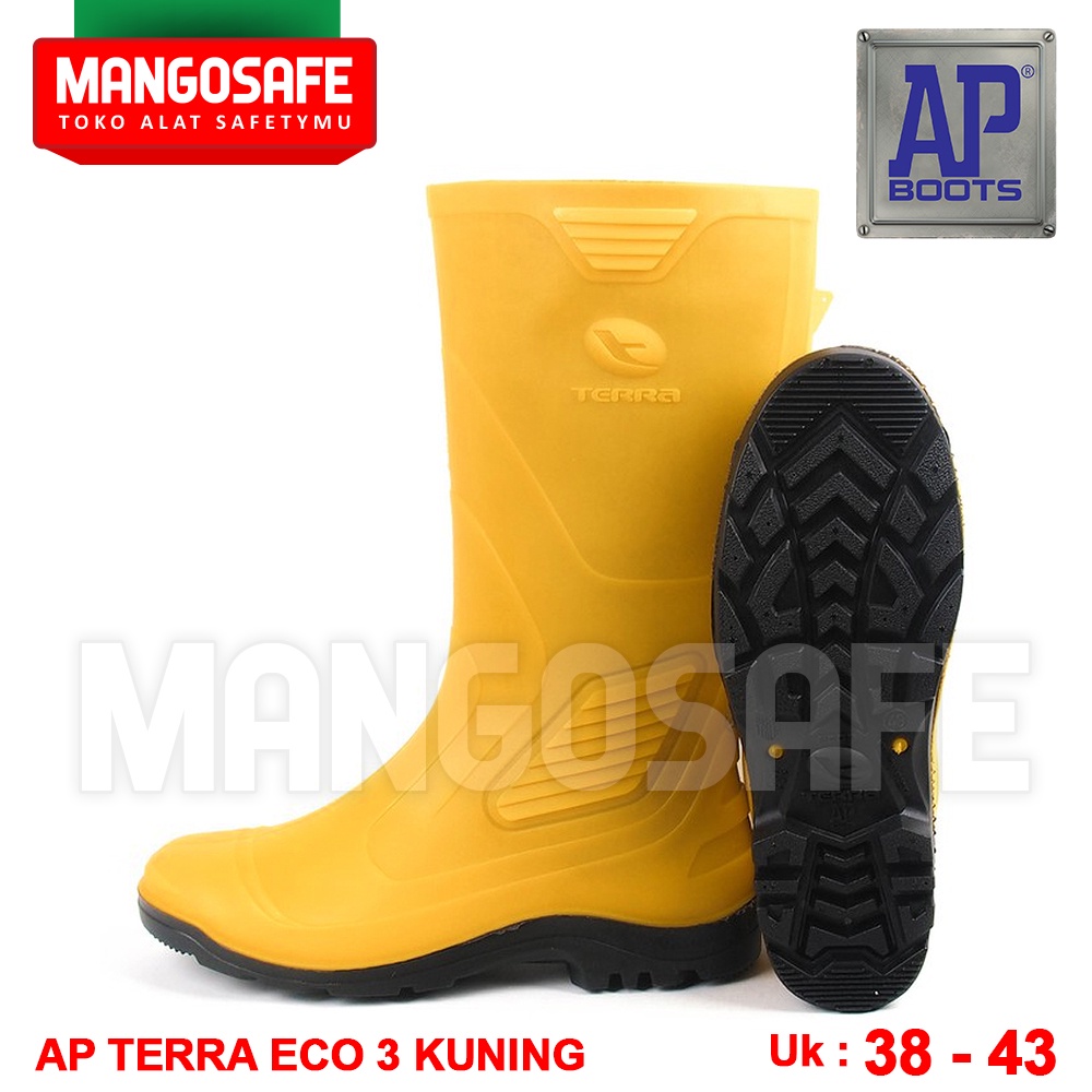 Jual AP Boots Terra Eco 3 Kuning / APBoots Sepatu Karet PVC Boot Tinggi ...