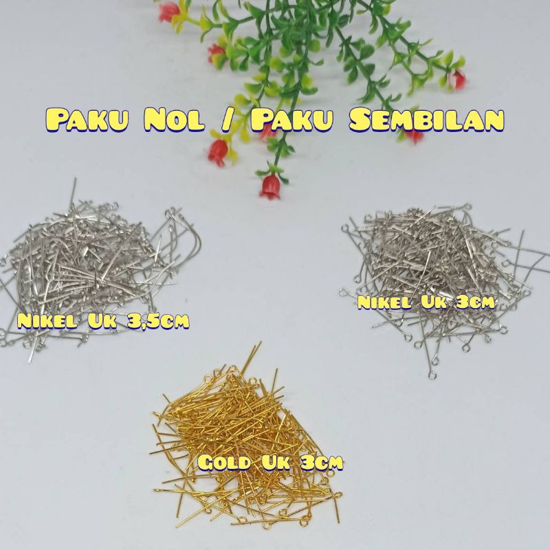 Jual Paku P / Paku 9 Paku Sembilan Eye Head Pin Paku Cumi Paku 9 Silver ...