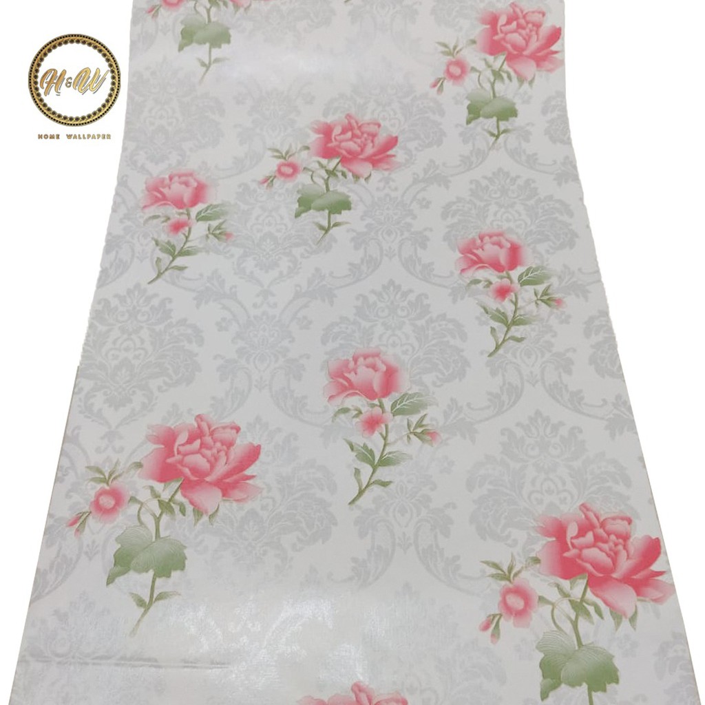 Jual Wallpaper Batik Bunga Merah - Wallpaper Ruang Tamu - Wallpaper ...