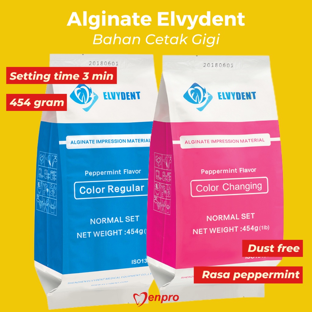 Jual Dental Alginate / Alginat Elvydent Regular dan Color Changing ...