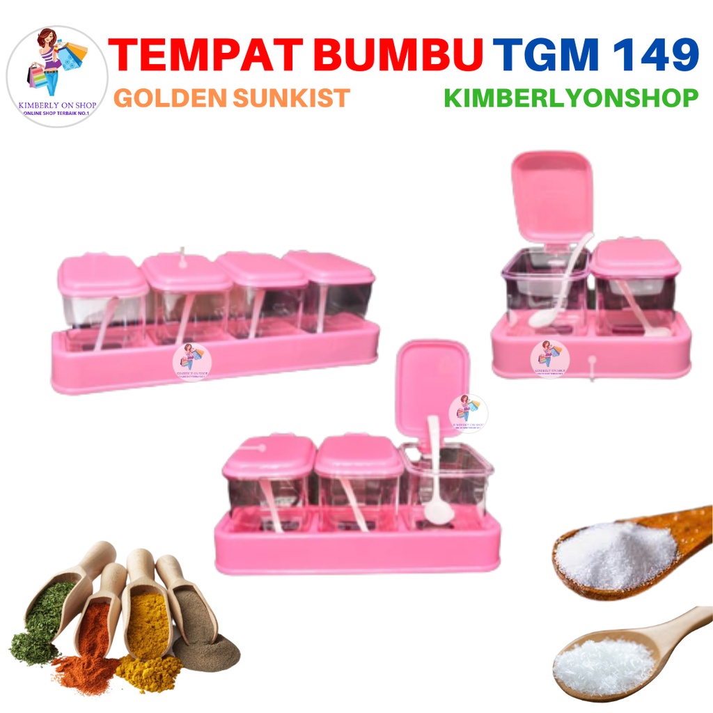 Jual Tempat Garam Merica Wadah Bumbu Dapur TGM 149 Golden Sunkist ...