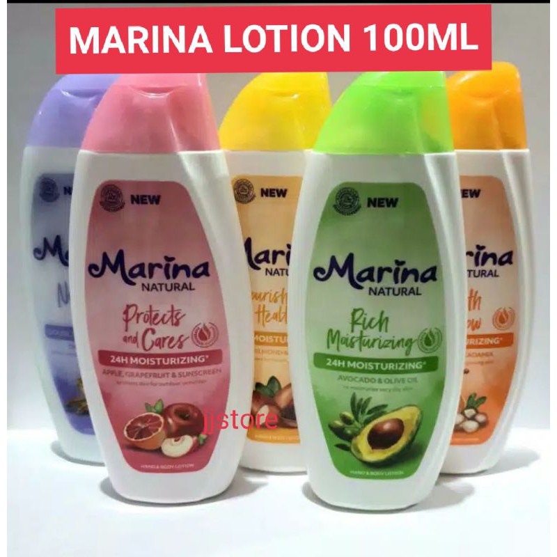 Jual MARINA Hand & body Lotion Natural 95 ml moisturize | Shopee Indonesia