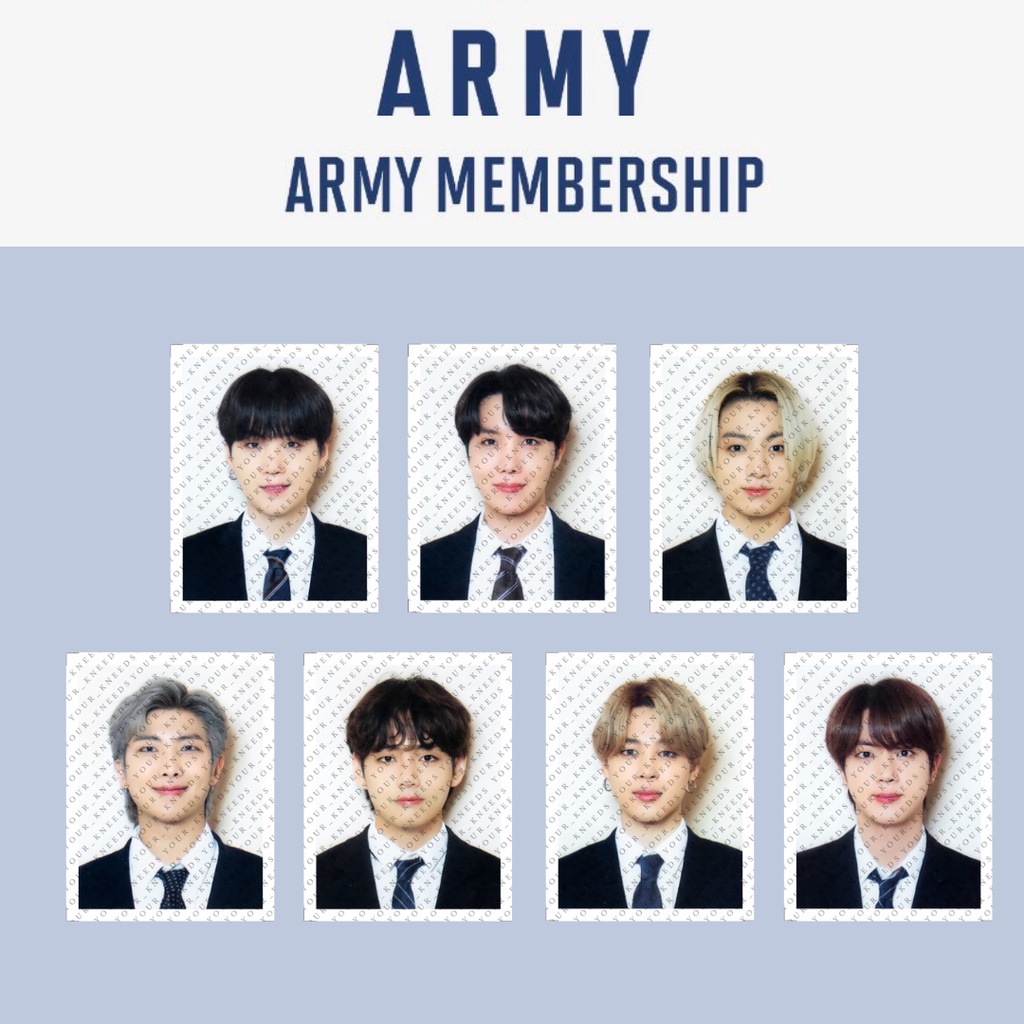 Jual BTS ARMY 8th MEMBERSHIP KIT ID PHOTO SET | UNOFFICIAL | Shopee ...