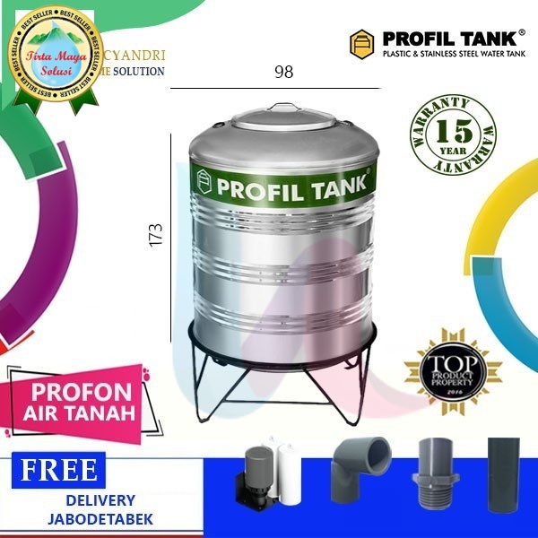 Jual Tangki Air Stainless Profil Tank PS 1100 Tandon Toren Air Original ...