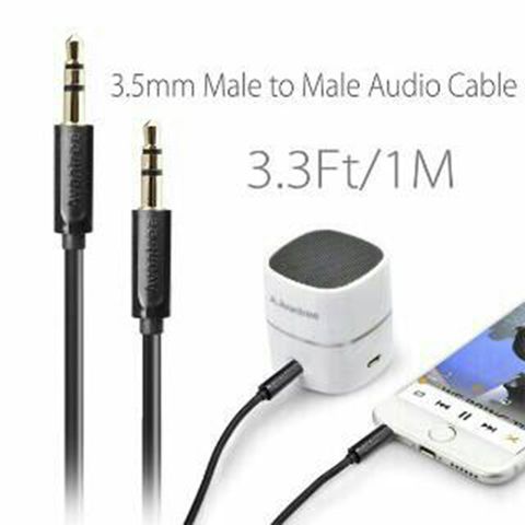 Jual Kabel Avantree Audio Auxiliary 3.5mm male to male 3.3Ft/1M ...