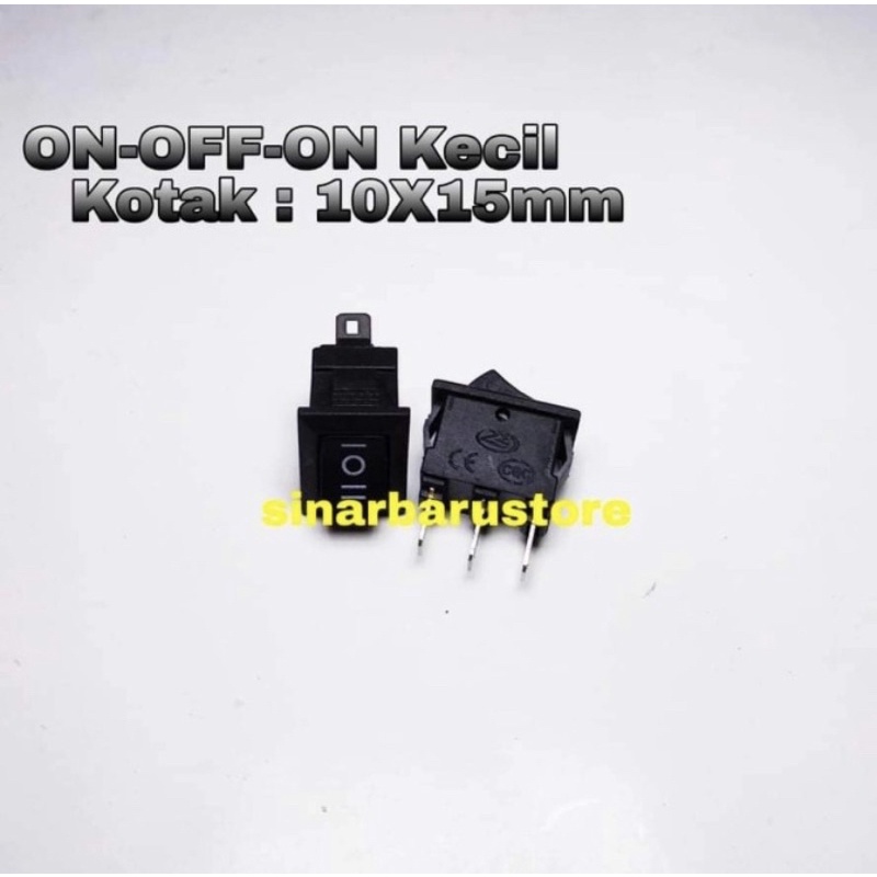 Jual Saklar ON-OFF-ON AC-DC Kaki 3 Kotak/Segi Kecil | Shopee Indonesia