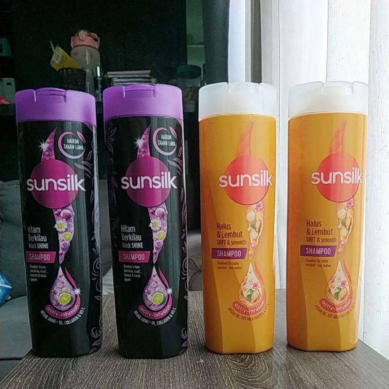 Jual shompoo sunslik soft & smooth 320-300ml /shampoo sunslik black ...