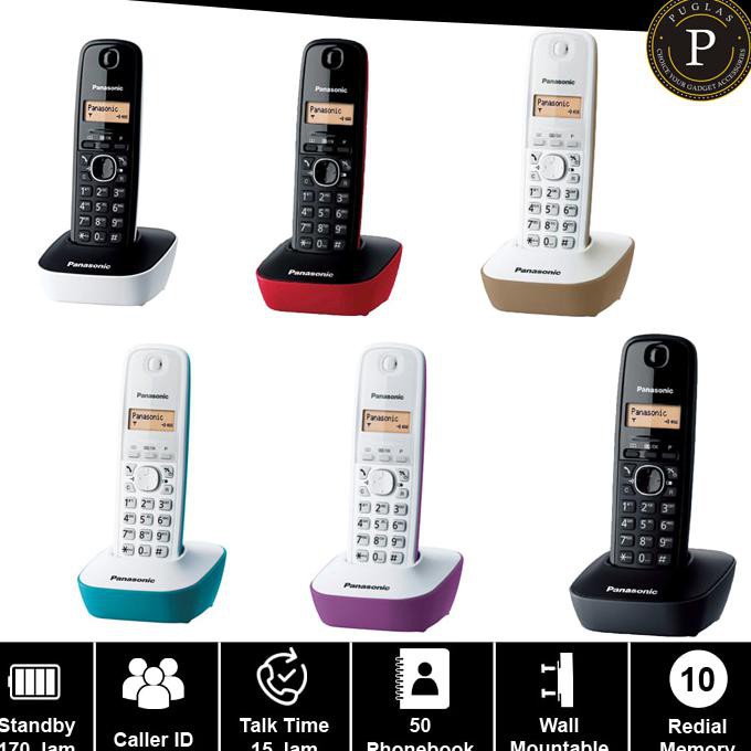 Jual Telepon Wireless Panasonic KX-TG1611 / Telephone Kantor Rumah - Putih | Shopee Indonesia
