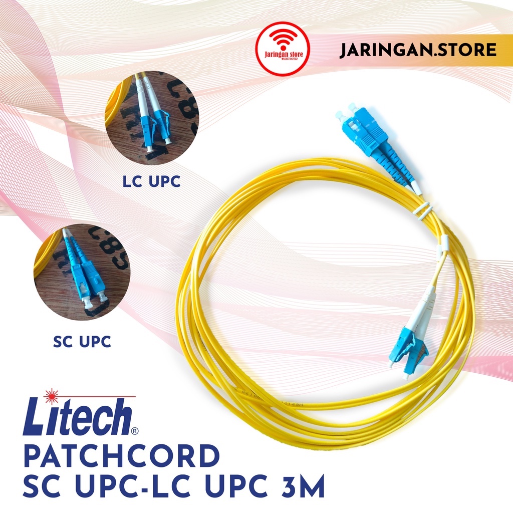 Jual Patchcord SC Upc - LC Upc Fiber Optic Patch Cord SC-LC Patch Core ukuran 3M | Shopee Indonesia