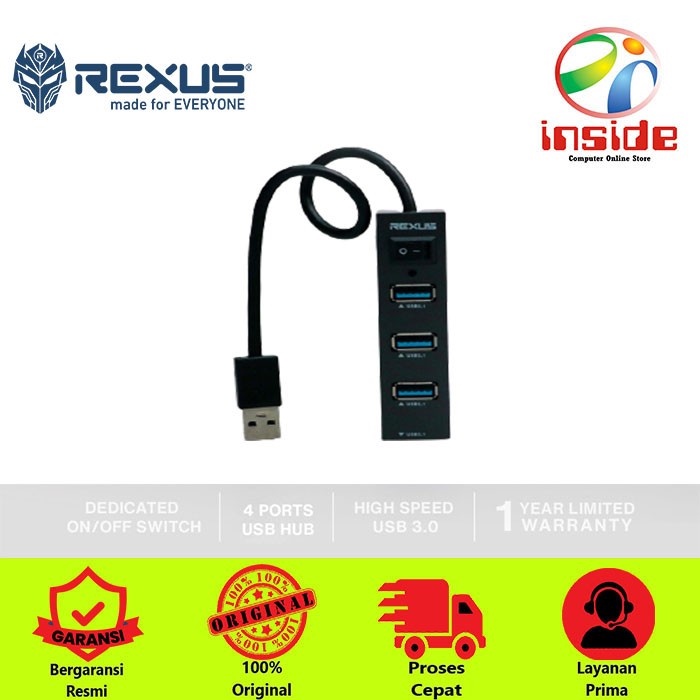 Jual Rexus USB Hub RXH-327 4 Port 3.1 | Shopee Indonesia