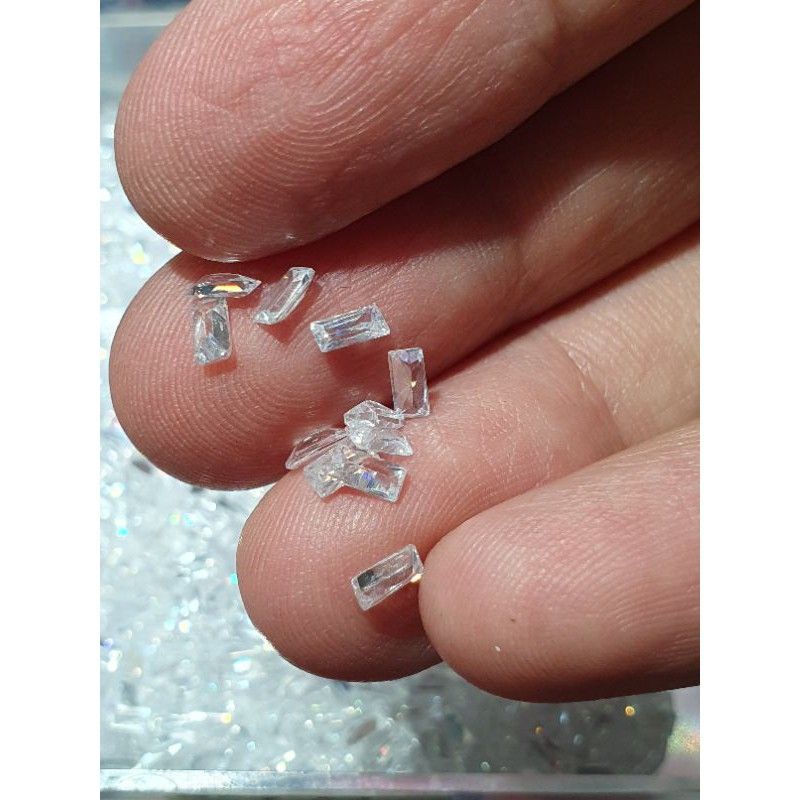 Jual AAA Rectangle Octagon Cubic Zirconia Permata Diamond Zirkon | Shopee Indonesia