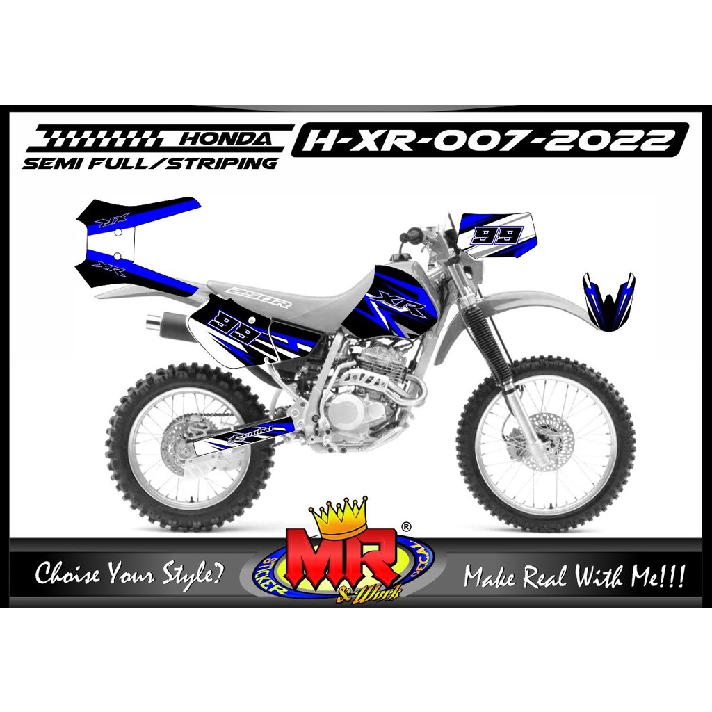 Jual Stiker Motocross Decal Variasi Honda XR Decal Premium Trail ...