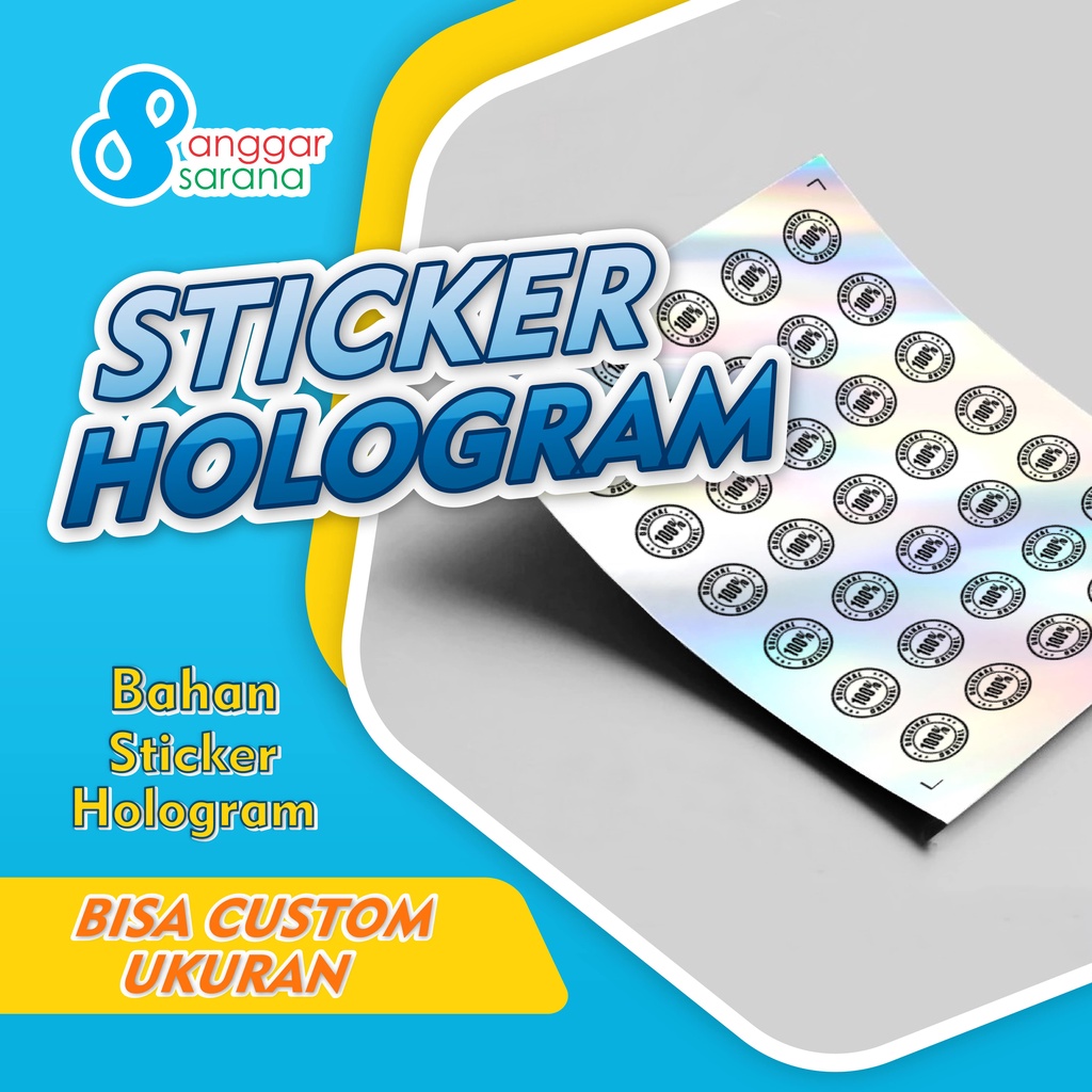 Jual Cetak Stiker Label Hologram Custom A3 Free Cutting Stiker Hologram ...