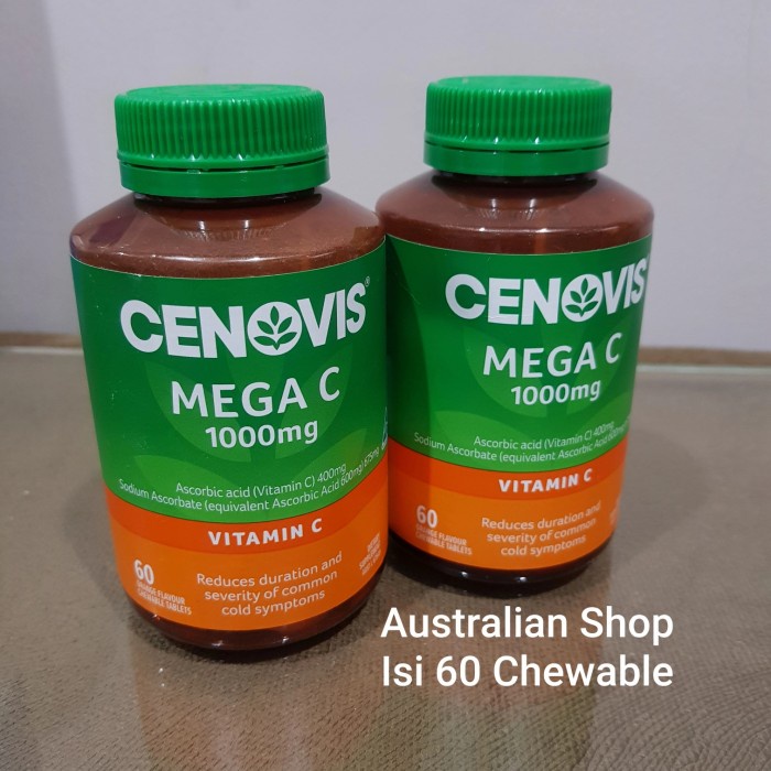 Jual PROMO!!! CENOVIS MEGA C 1000MG VITAMIN C 60 TABLETS TERBARU ...