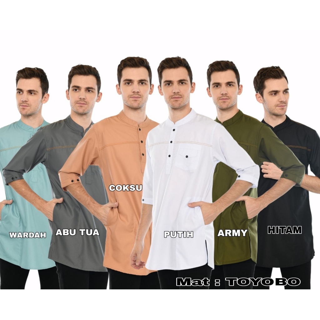 Jual Terbaru Koko Kurta Pria | Koko Kurta Terbaru Lengan 3/4 Original ...