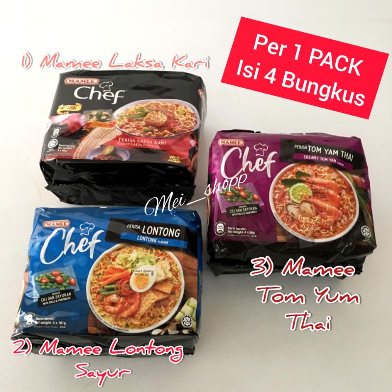 Jual MIE MAMEE CHEF MIE TARIK MALAYSIA RASA TOMYAM ,LAKSA KARI ...