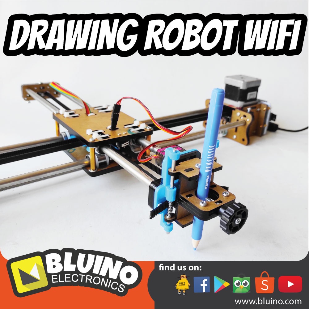 Jual Drawing Robot Wifi Esp32 Plotter Pen Drawbot Diy Cnc Arduino Size F4 Shopee Indonesia