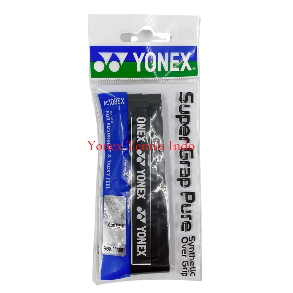 Jual Yonex Grip AC108EX SUPER GRAP PURE - Black AC 108 EX | Shopee Indonesia