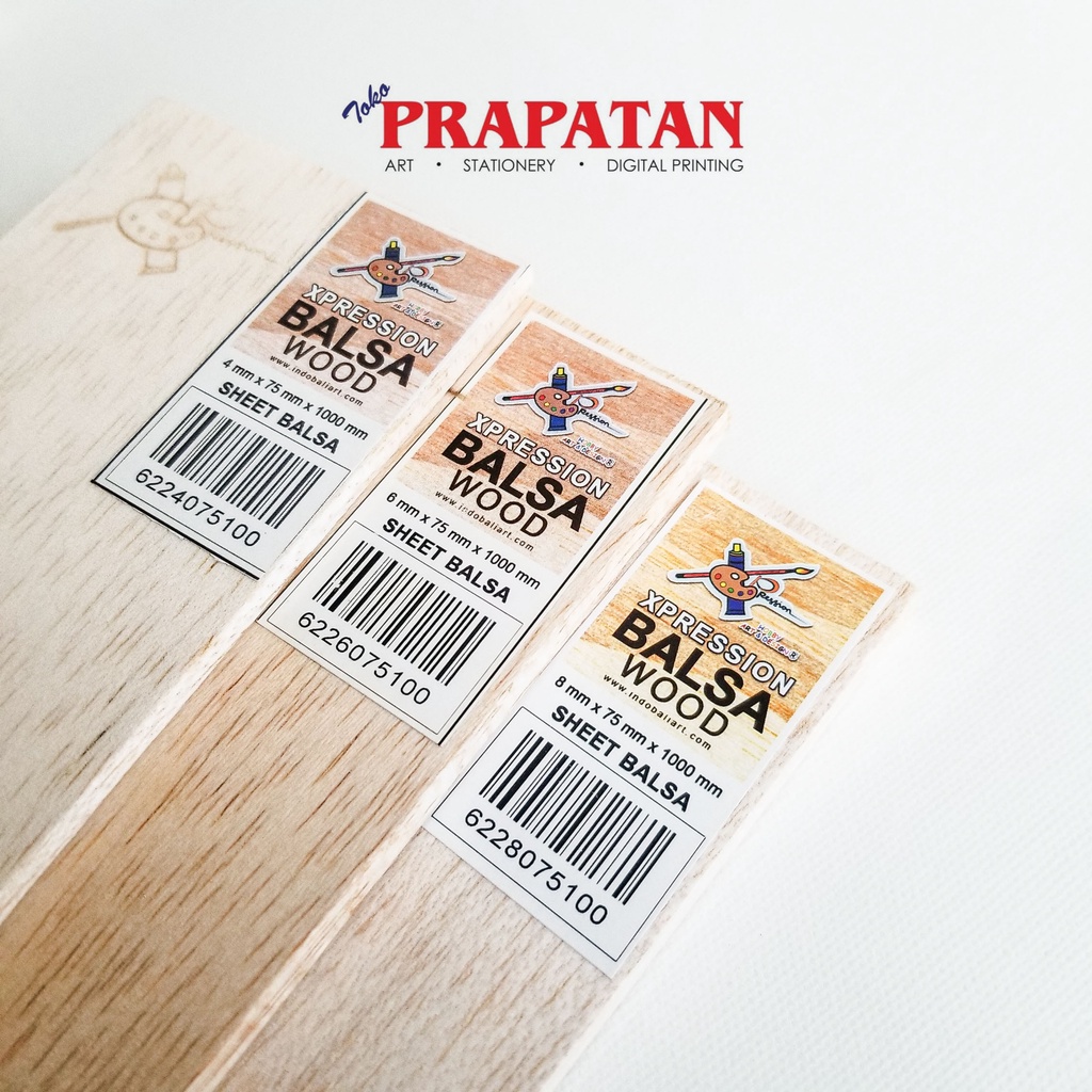 Jual Kayu Balsa Sheet 4-8 x 75 x1000mm / Balsa Wood / Bahan Maket ...