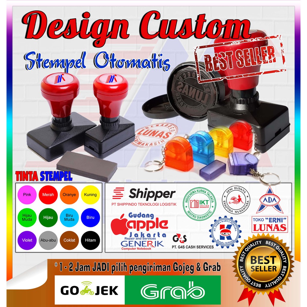 Jual stempel Otomatis \Desain Custom Murah Dan Berkualitas | Shopee Indonesia