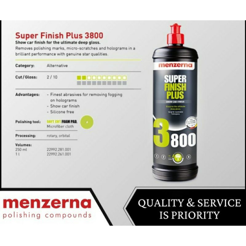Jual Menzerna Super Finish Plus 3800 kemasan 1L | Shopee Indonesia