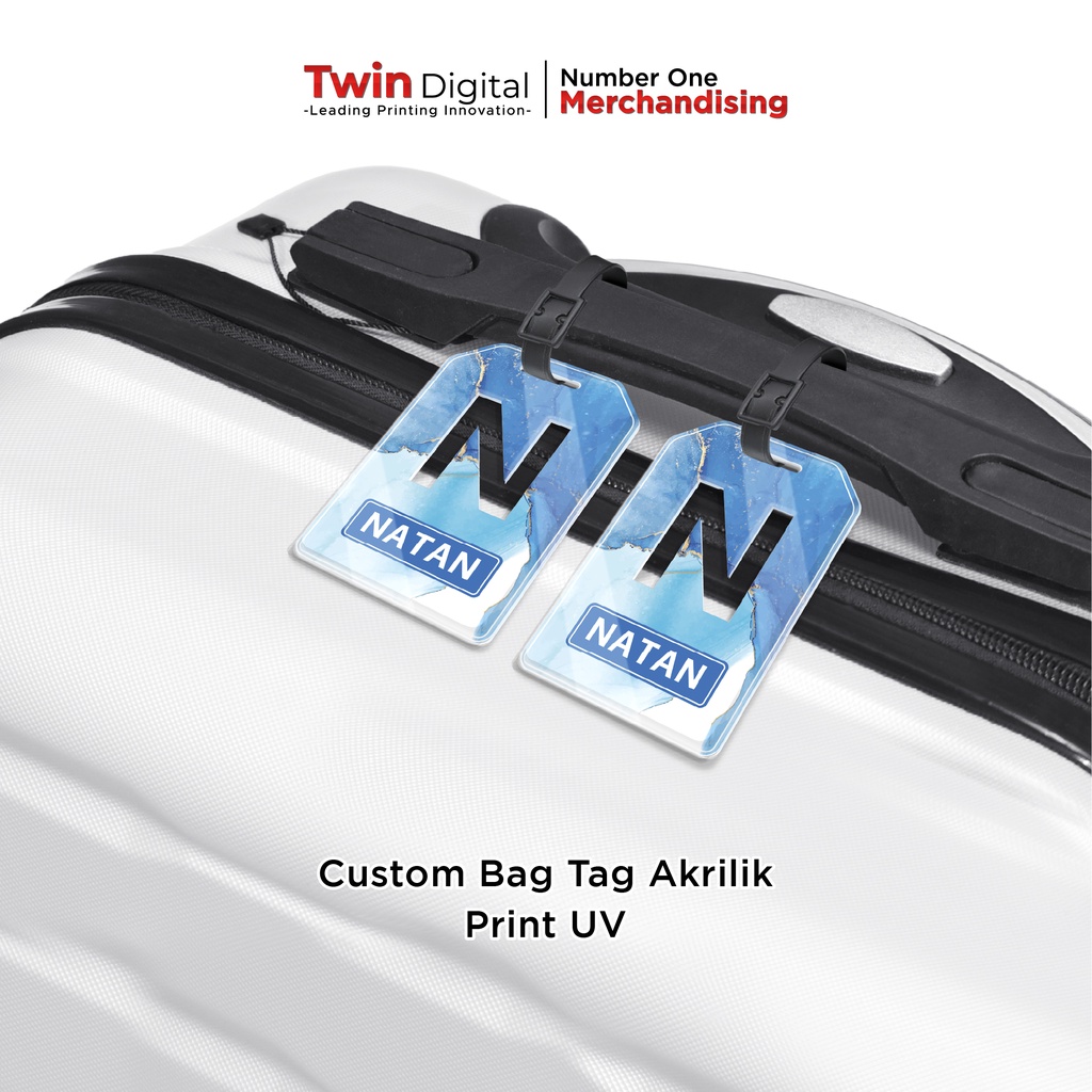 Jual Twindigital Custom Luggage Tag Akrilik Gantungan Label Nama Tas ...
