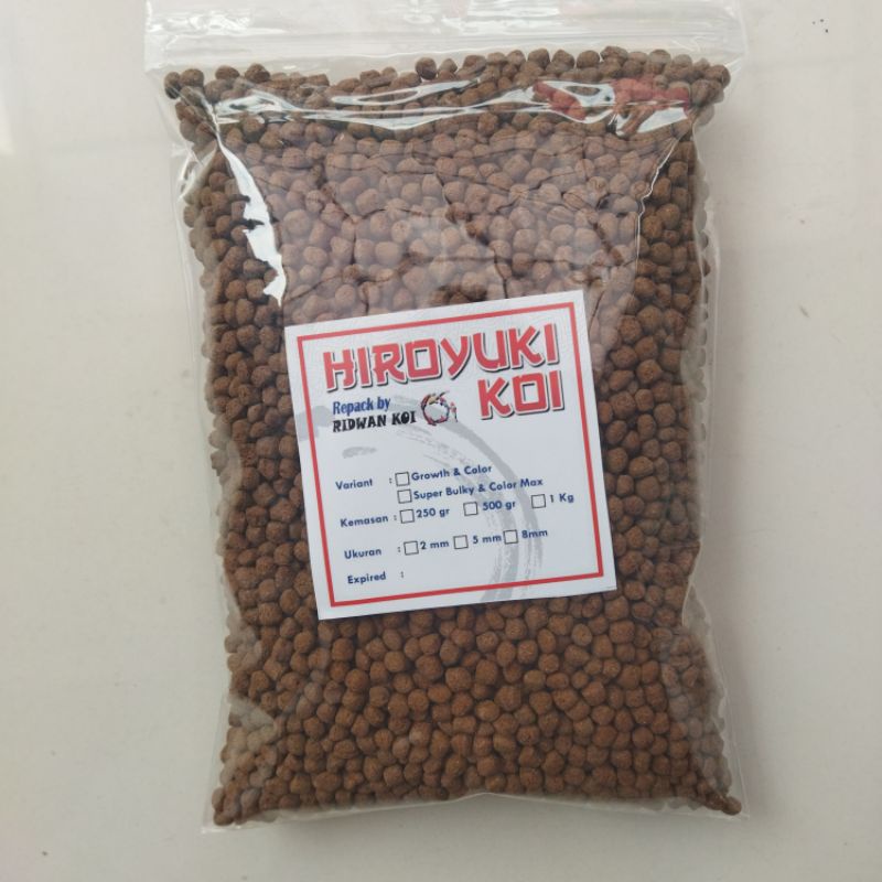 Jual Fish Food Pakan Ikan REPACK 500 gr Hiroyuki Koi Super Bulky ...