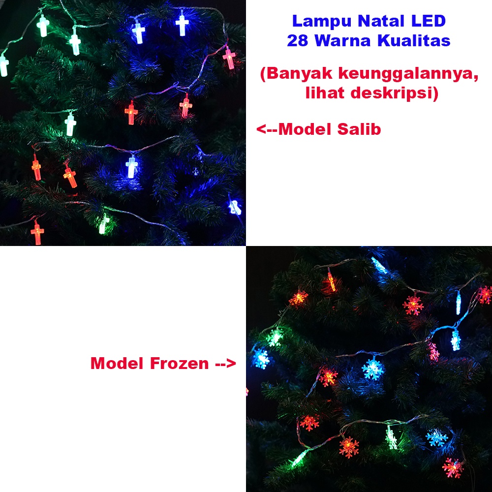 Jual Lampu Natal Tumblr LED Elektrik 3,9 meter 28 Warna Kualitas Hiasan ...