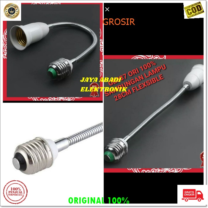 Jual G387 28 CM SAMBUNGAN RUMAH LAMPU E27 EXTENSION STEKER SAKLAR ...
