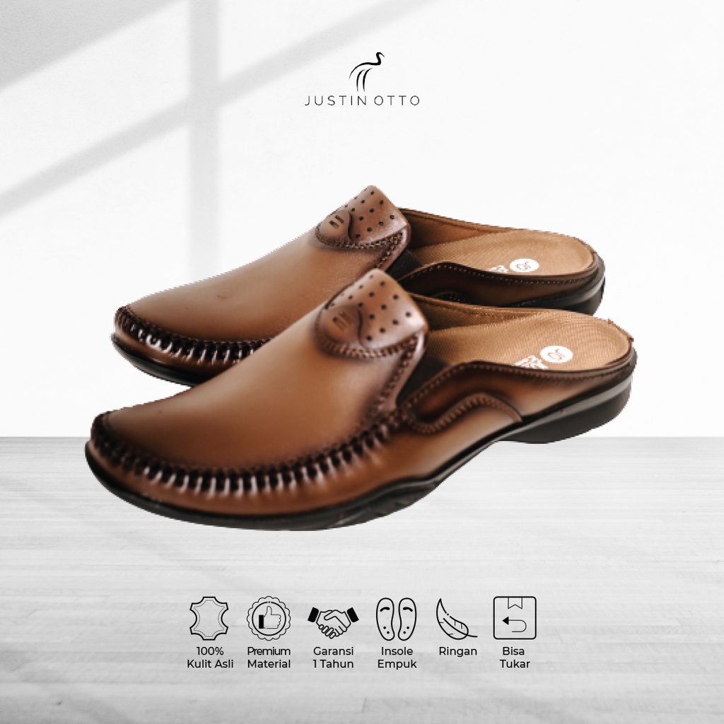 Jual Justin Otto Official Sepatu Slop Pantofel Pria Hilux 538 Warna Tan ...