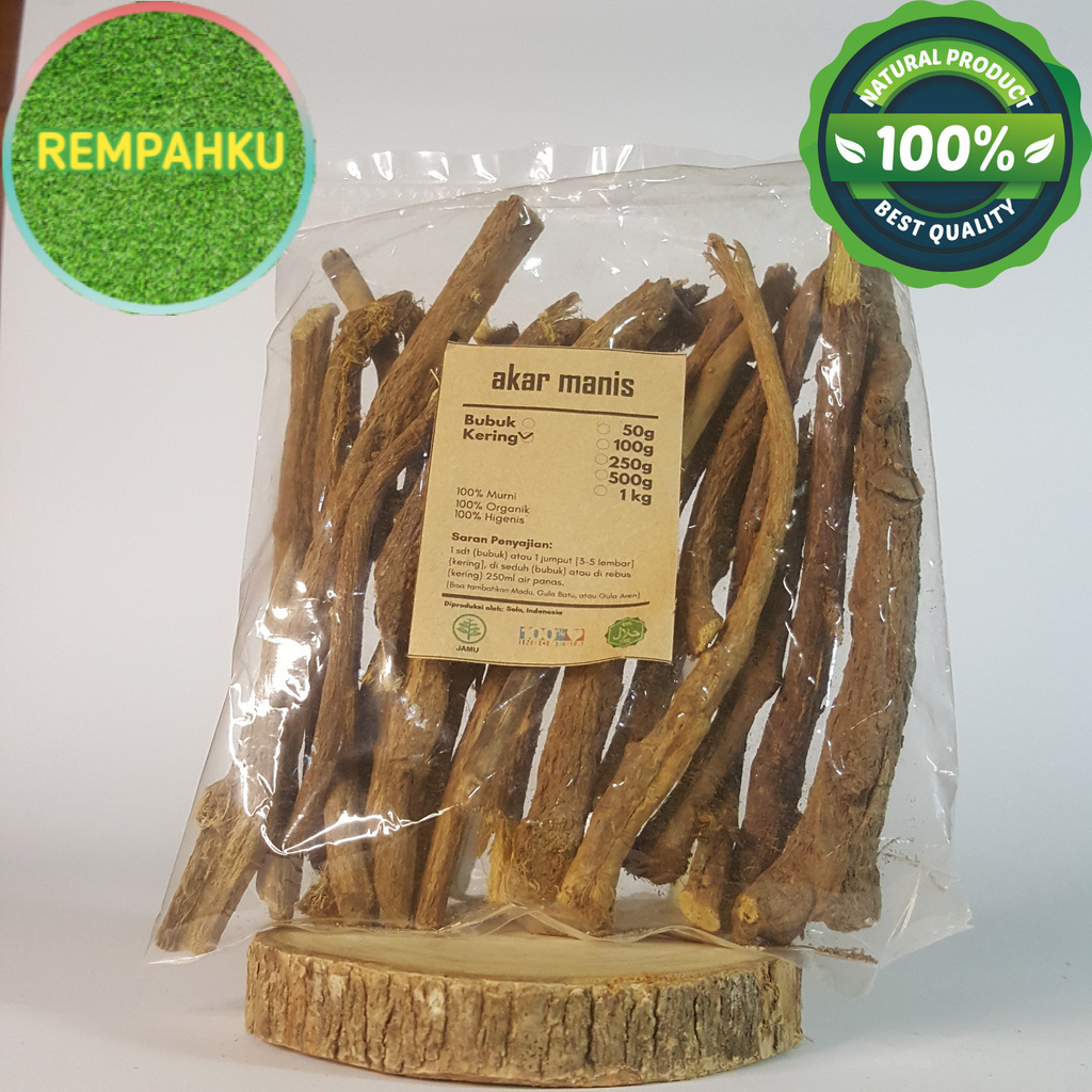 Jual AKAR MANIS KERING 250gr - KAYU LEGI - Liquorice Licorice - MURNI ...