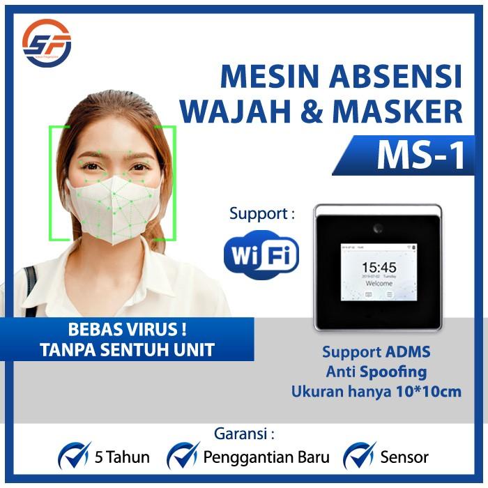 Jual Mesin Absensi Wajah Masker MS-1 Terlaris Absen Face Bisa WiFi dan ADMS | Shopee Indonesia