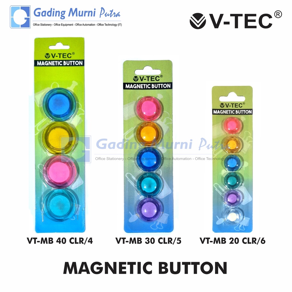 Jual Magnet Papan tulis Magnetic Pin Whiteboard / Magnetic Button VTEC ...