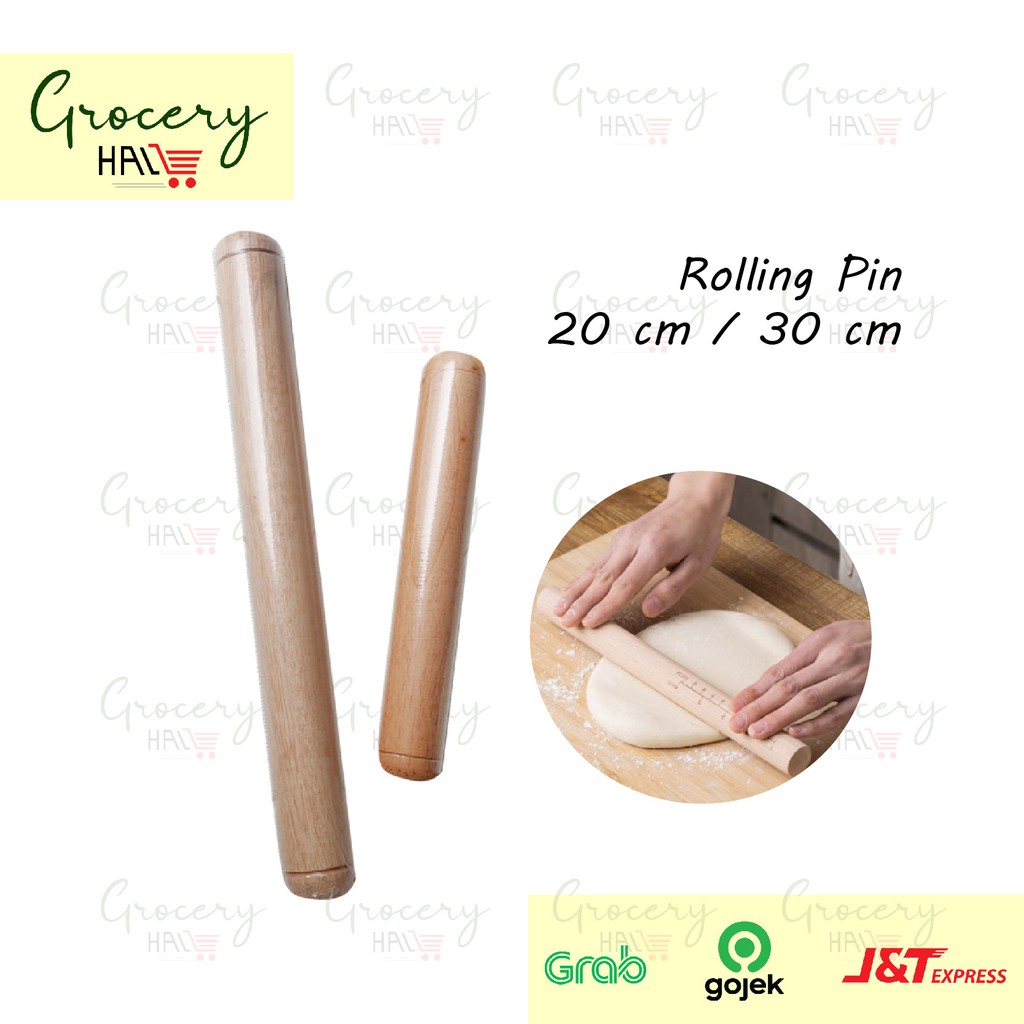 Jual ROLLING PIN KAYU 20 CM & 30 CM ( PENGGILAS ADONAN ROTI / KUE ...