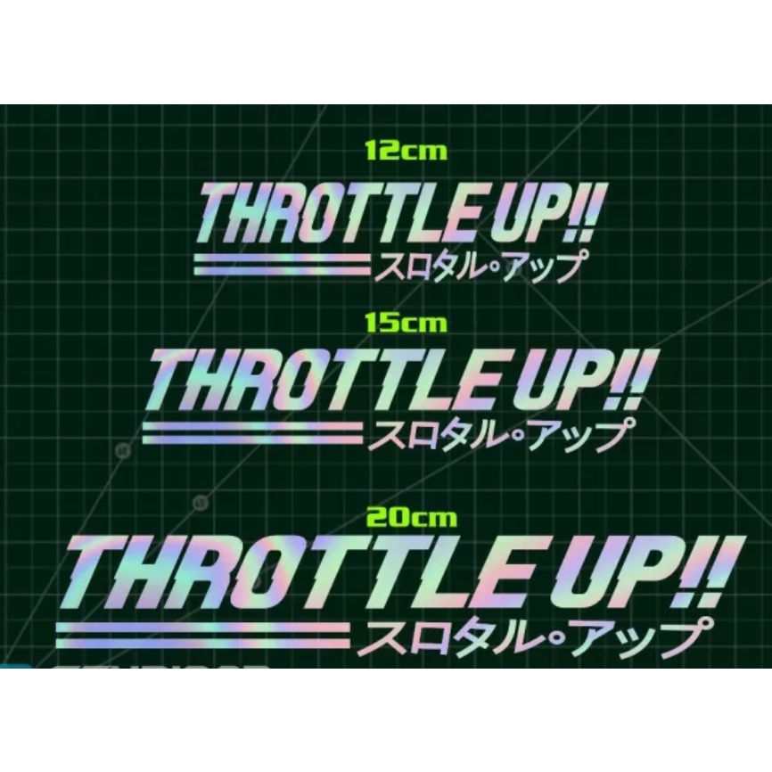 Jual Sticker/Stiker Throttle Up Viral/Cutting Sticker Throttel Up ...