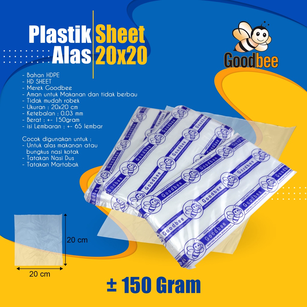 Jual Plastik Alas Makanan Sheet 20 x 20cm - Goodbee hd sheet 20x20cm ...