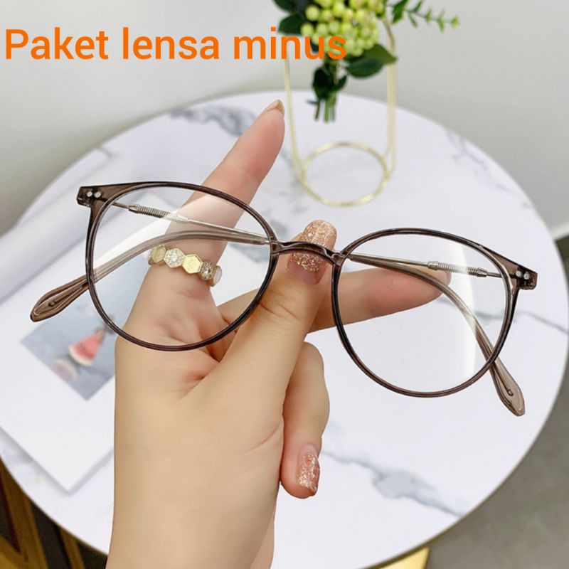 Jual kacamata minus silinder wanita terbaru photocromic murah korea ...