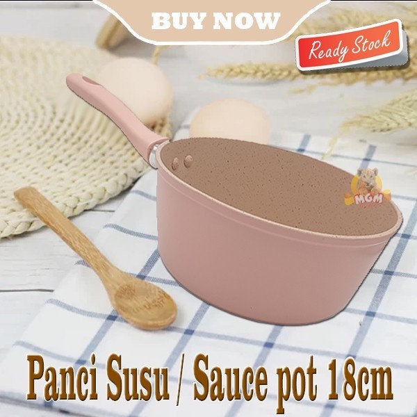Jual Panci Marble 18cm Panci susu Sauce Pot Mini Anti Lengket INDUCTION ...