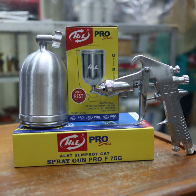 Jual alat cat tabung atas f75g spray gun | Shopee Indonesia