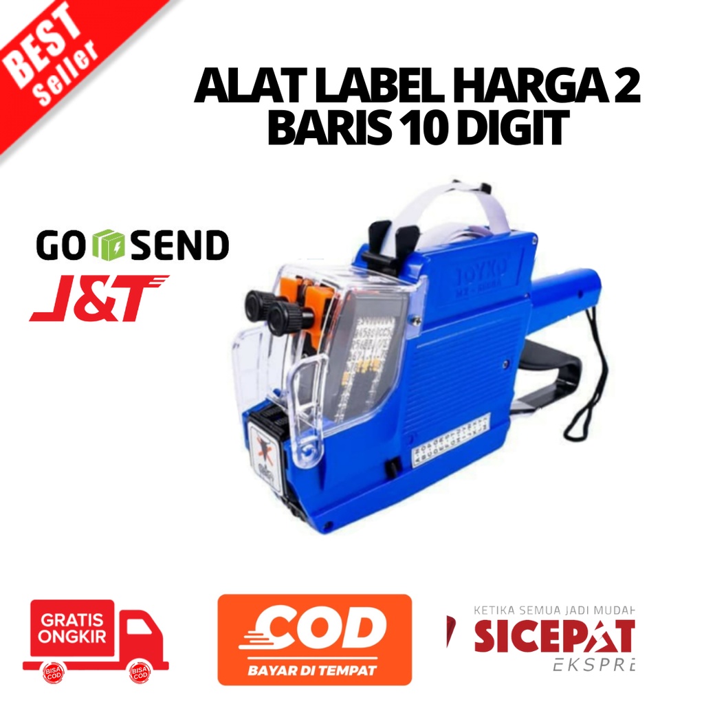 Jual [BAYAR DITEMPAT ] Alat Label Harga 2 Baris 10 Digit ALAT CETAK ...