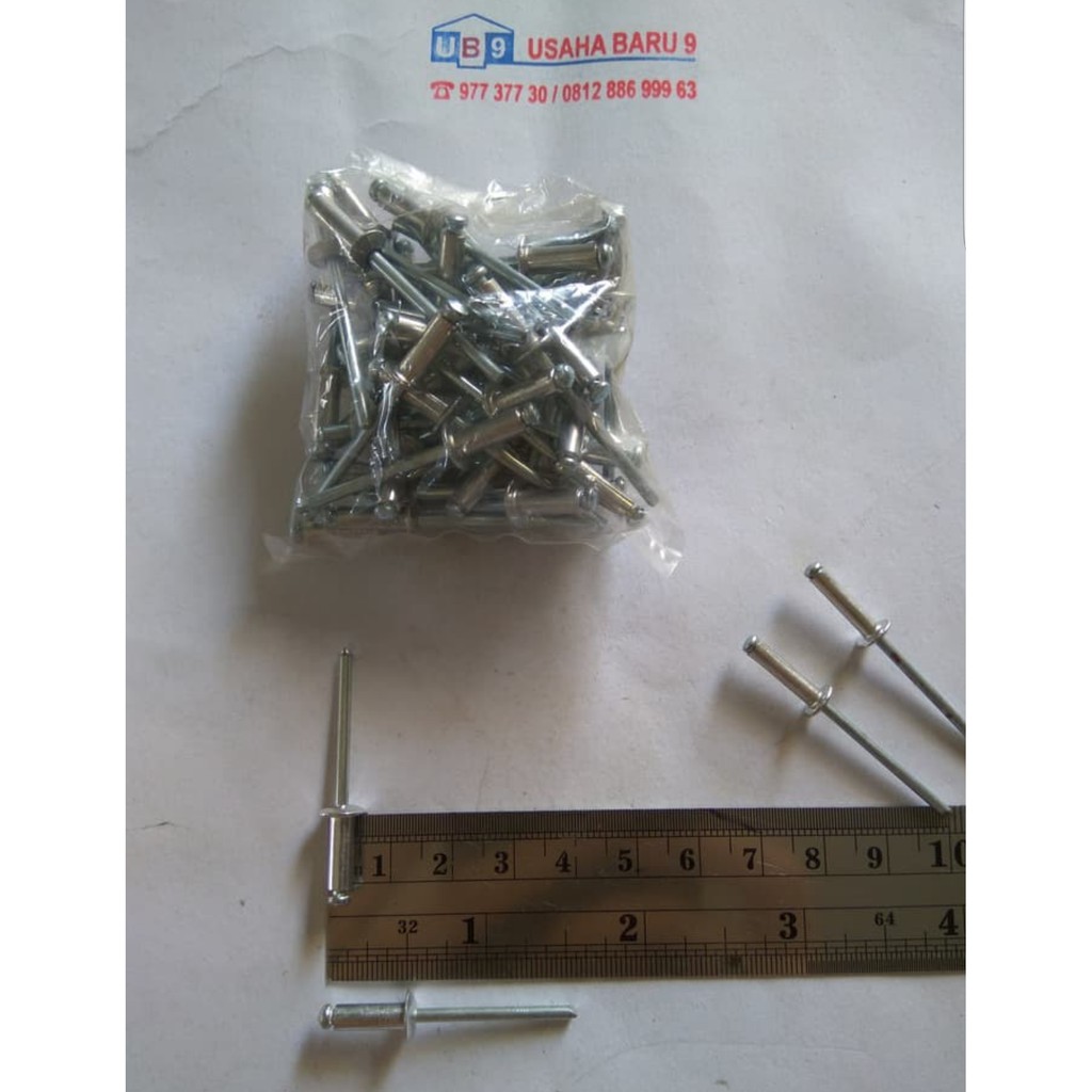 Jual Paku Rivet Ripet 3mm Blind Rivet 3 mm Harga per bungkus | Shopee Indonesia