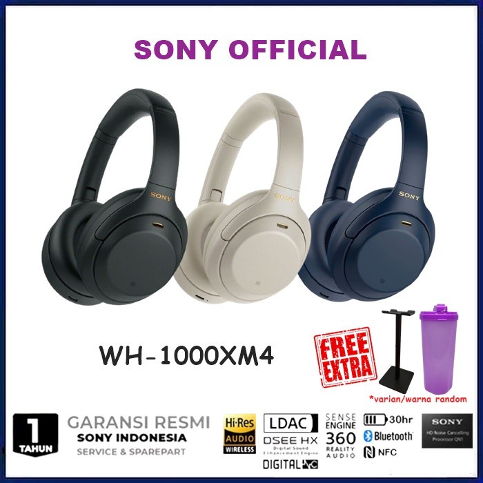 Jual Sony Wh-1000Xm4 Wireless Headphone Wh1000Xm4 Wh 1000Xm4 Wh1000 Xm4 - Black | Shopee Indonesia